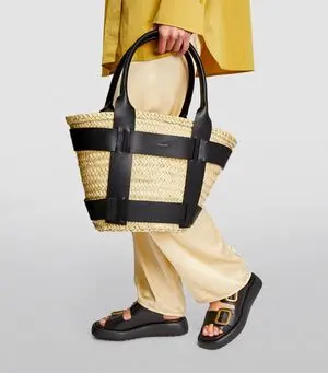 DEMELLIER Raffia Santorini Tote Bag