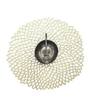 CHILEWICH Dahlia Round Placemat - Gold
