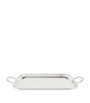 GREGGIO Plated English Tray With Handles - Silver