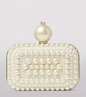 JIMMY CHOO Cloud Embellished Clutch - White