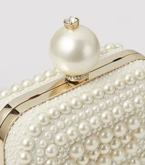 JIMMY CHOO Cloud Embellished Clutch - White