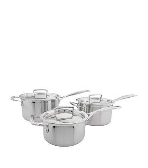 LE CREUSET 3-ply Stainless Steel Saucepans - Silver