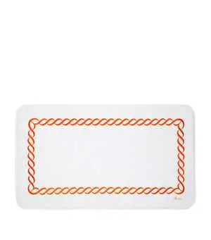 PRATESI Cotton Treccia Bath Mat - Orange