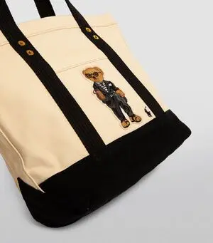 Ralph Lauren Canvas Polo Bear Tote Bag