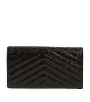 Saint Laurent Monogram Matelassé Large Flap Wallet