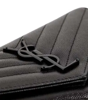 Saint Laurent Monogram Matelassé Large Flap Wallet