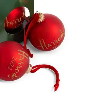 Harrods Glass Baubles 2023