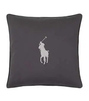 Ralph Lauren Polo Pony Cushion Cover Grey