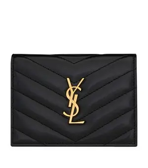 Saint Laurent Monogram Metalassé Bifold Wallet - Black