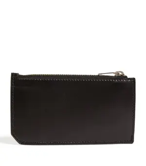 Saint Laurent Leather Fragments Monogram Card Holder