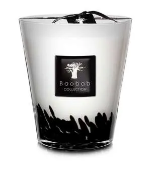 BAOBAB COLLECTION Feathers Candle - White