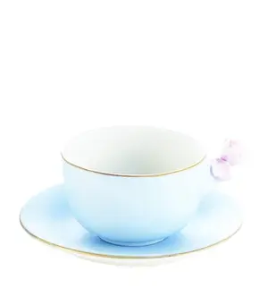 VILLARI Cappuccino Cup And Saucer - Blue