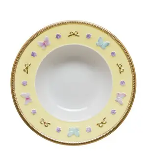 VILLARI Blooming Butterfly Soup Bowl - Yellow