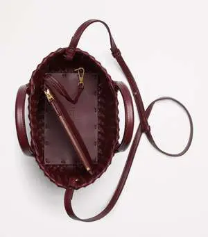 Bottega Veneta Mini Leather Cabat Tote Bag - Brown