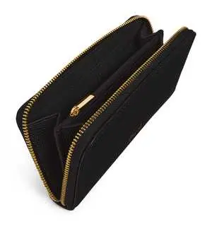 Harrods Oxford Zip-around Wallet - Black