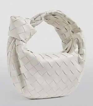 Bottega Veneta Mini Leather Jodie Bag - White