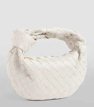 Bottega Veneta Mini Leather Jodie Bag - White