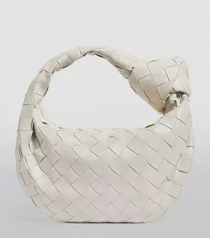 Bottega Veneta Mini Leather Jodie Bag - White