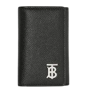 Burberry Leather Tb Monogram Folding Key Case