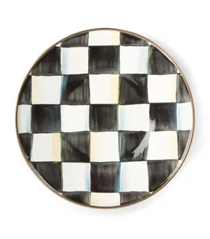 MACKENZIE-CHILDS Courtly Check Saucer - Black