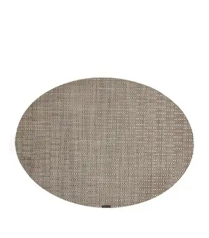 CHILEWICH Thatch Oval Placemat - Beige