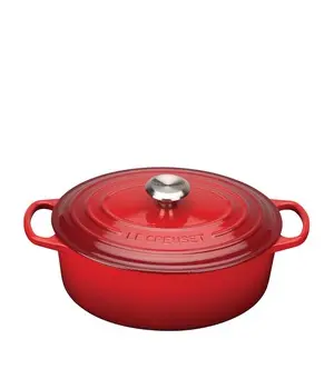 LE CREUSET Cast Iron Oval Casserole Dish - Cerise