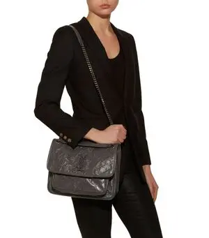 Saint Laurent Medium Niki Shoulder Bag - Grey