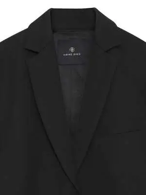 ANINE BING Quinn Single-breasted Wool Blazer - Black