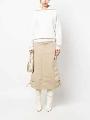 Coperni Wool-blend Half-zip Jumper - White