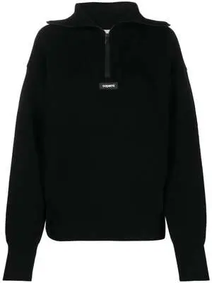 Coperni Logo Patch Half-zip Jumper - Black