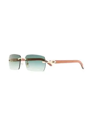 CARTIER Rectangle-frame Sunglasses