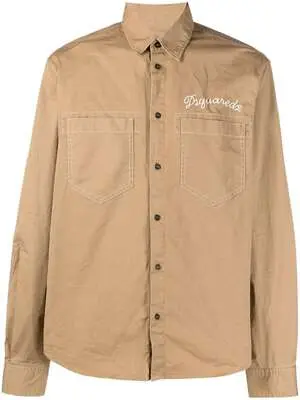 Dsquared2 Logo-embroidered Button-up Shirt