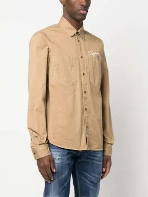 Dsquared2 Logo-embroidered Button-up Shirt