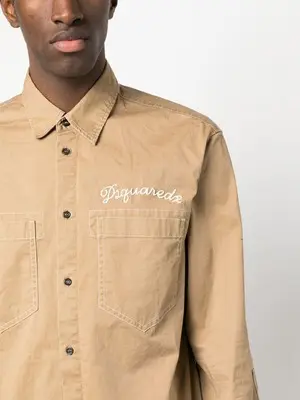 Dsquared2 Logo-embroidered Button-up Shirt