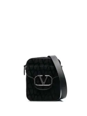Valentino Garavani Locò Toile Iconographe Crossbody Bag - Black
