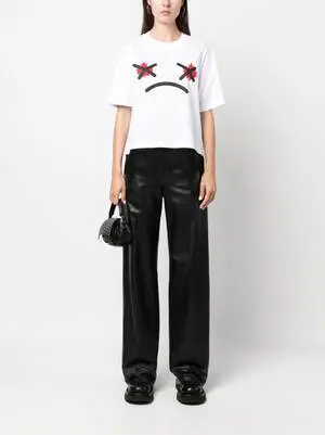 Dsquared2 Lace-trim Graphic T-shirt - White