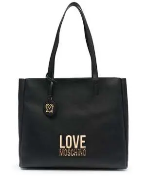 Moschino Logo-plaque Shoulder Bag - Black