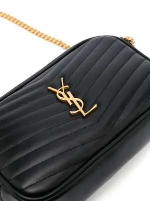 Saint Laurent Logo-plaque Crossbody Bag - Black