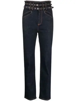 Philosophy Di Lorenzo Serafini Belted Straight-leg Jeans - Blue