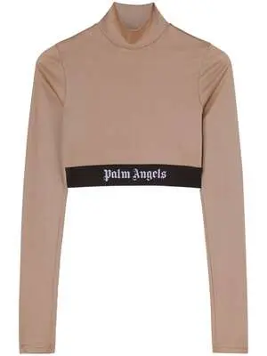 Palm Angels Mock Neck Performance Tops For Women