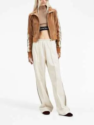 Palm Angels Logo-tape Cropped T-shirt