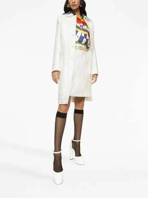 Dolce & Gabbana Floral-jacquard Belted Coat