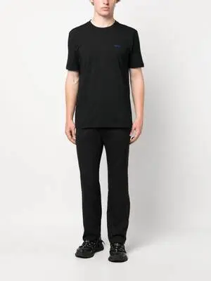 BOSS Logo-print Tape-detailing T-shirt - Black