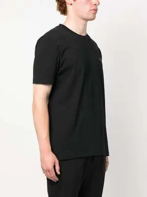 BOSS Logo-print Tape-detailing T-shirt - Black