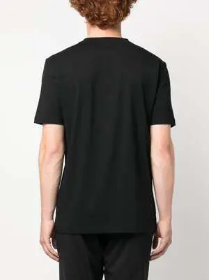 BOSS Logo-print Tape-detailing T-shirt - Black