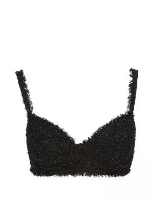 Balenciaga Bustier-style Tweed Crop Top