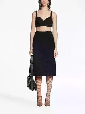 Balenciaga Bustier-style Tweed Crop Top