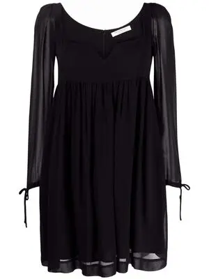 Philosophy Di Lorenzo Serafini Pleated Chiffon Minidress - Black