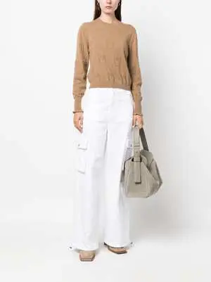 Pinko Logo-debossed Cashmere Top