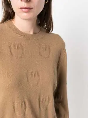 Pinko Logo-debossed Cashmere Top